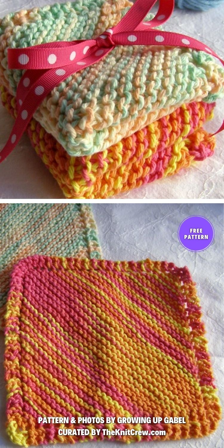 14 Free Knitted Textured Dishcloth Patterns - The Knit Crew