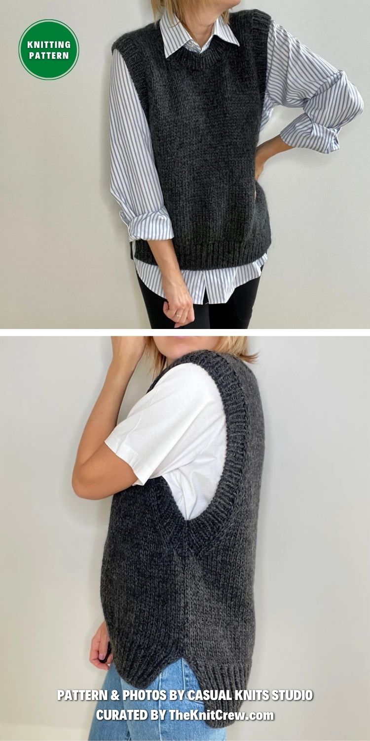 13 Fashionable Knitted Waistcoat Patterns - The Knit Crew
