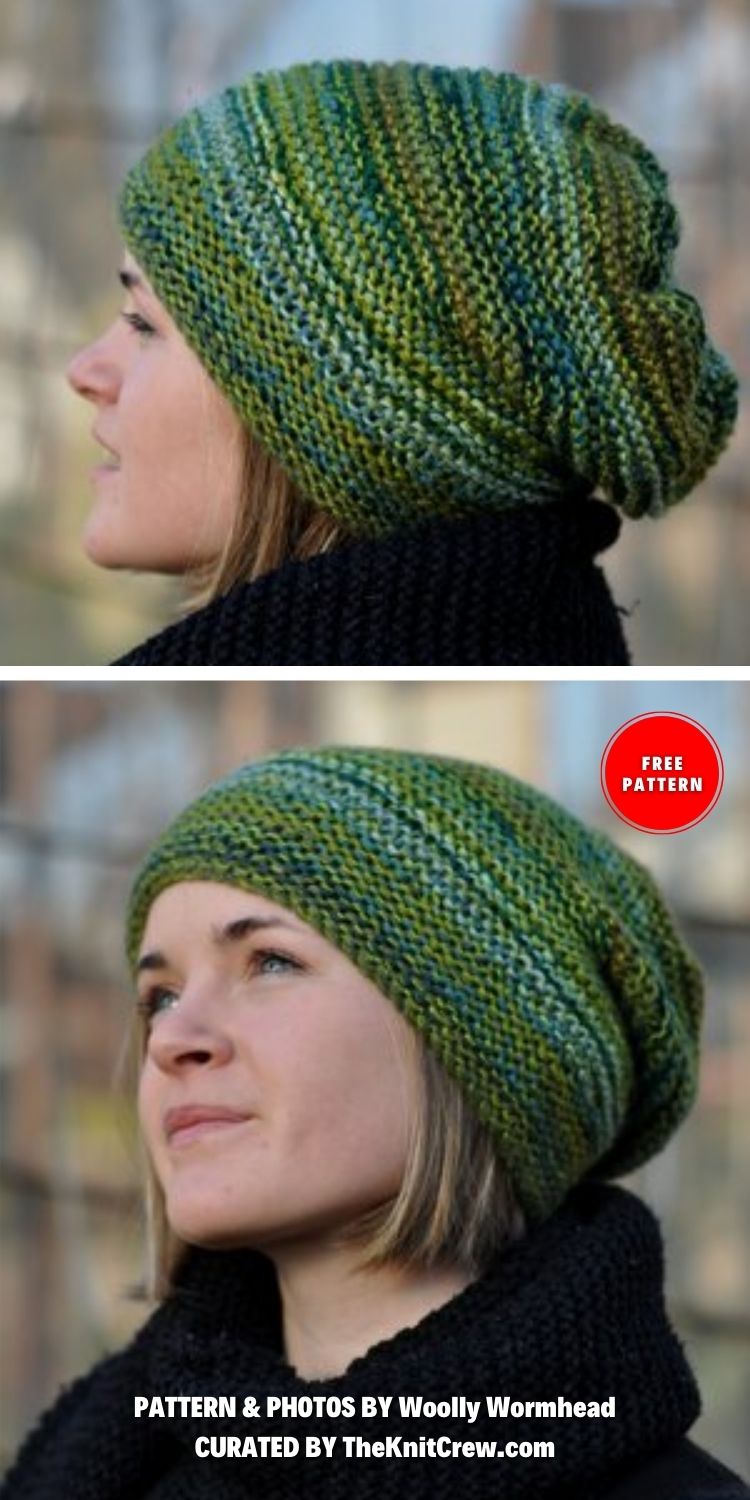 16 Free Knitted Slouchy Hat Patterns - The Knit Crew