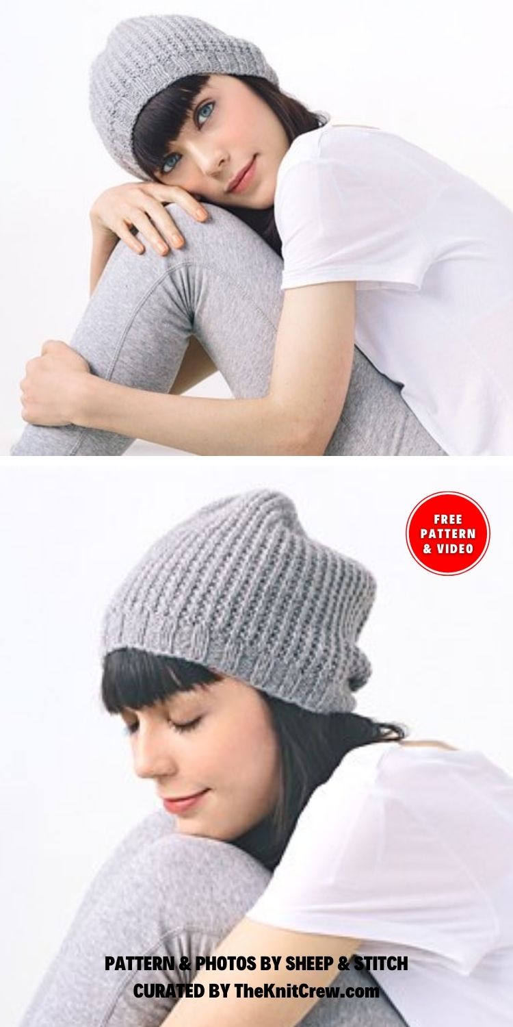 16 Free Knitted Slouchy Hat Patterns - The Knit Crew
