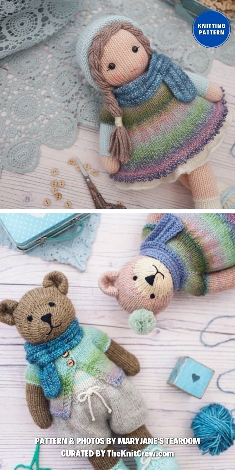 13 Adorable Knitted Doll Clothes Patterns - The Knit Crew