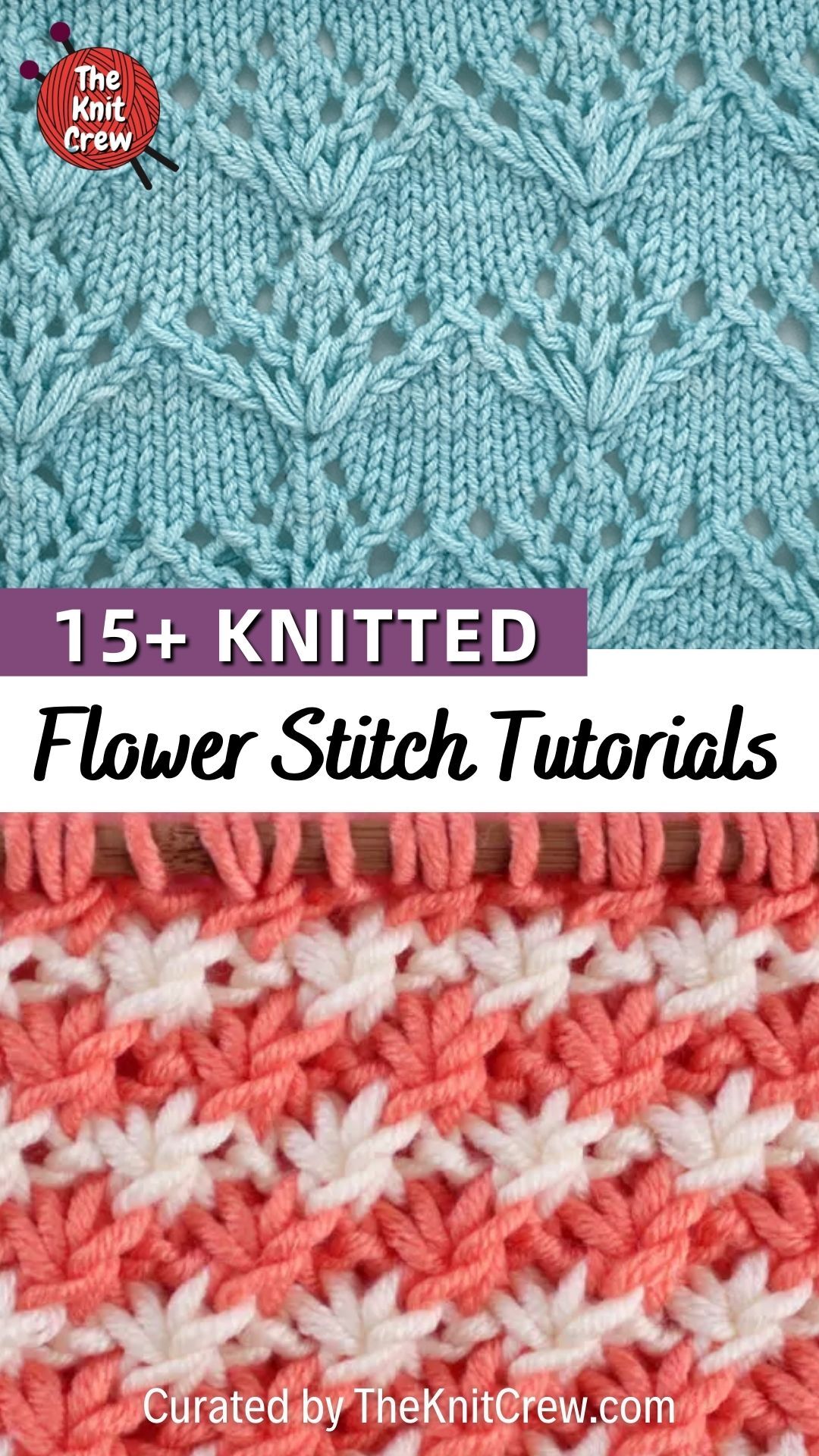 17 Easy Knitted Flower Stitch Tutorials For Beginners - The Knit Crew