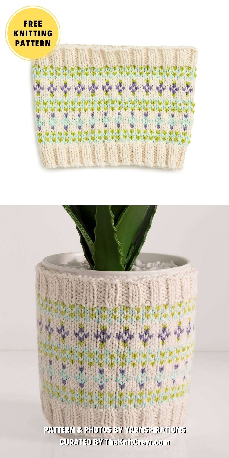 10 Free Beautiful Knitted Plant Cozy Patterns - The Knit Crew
