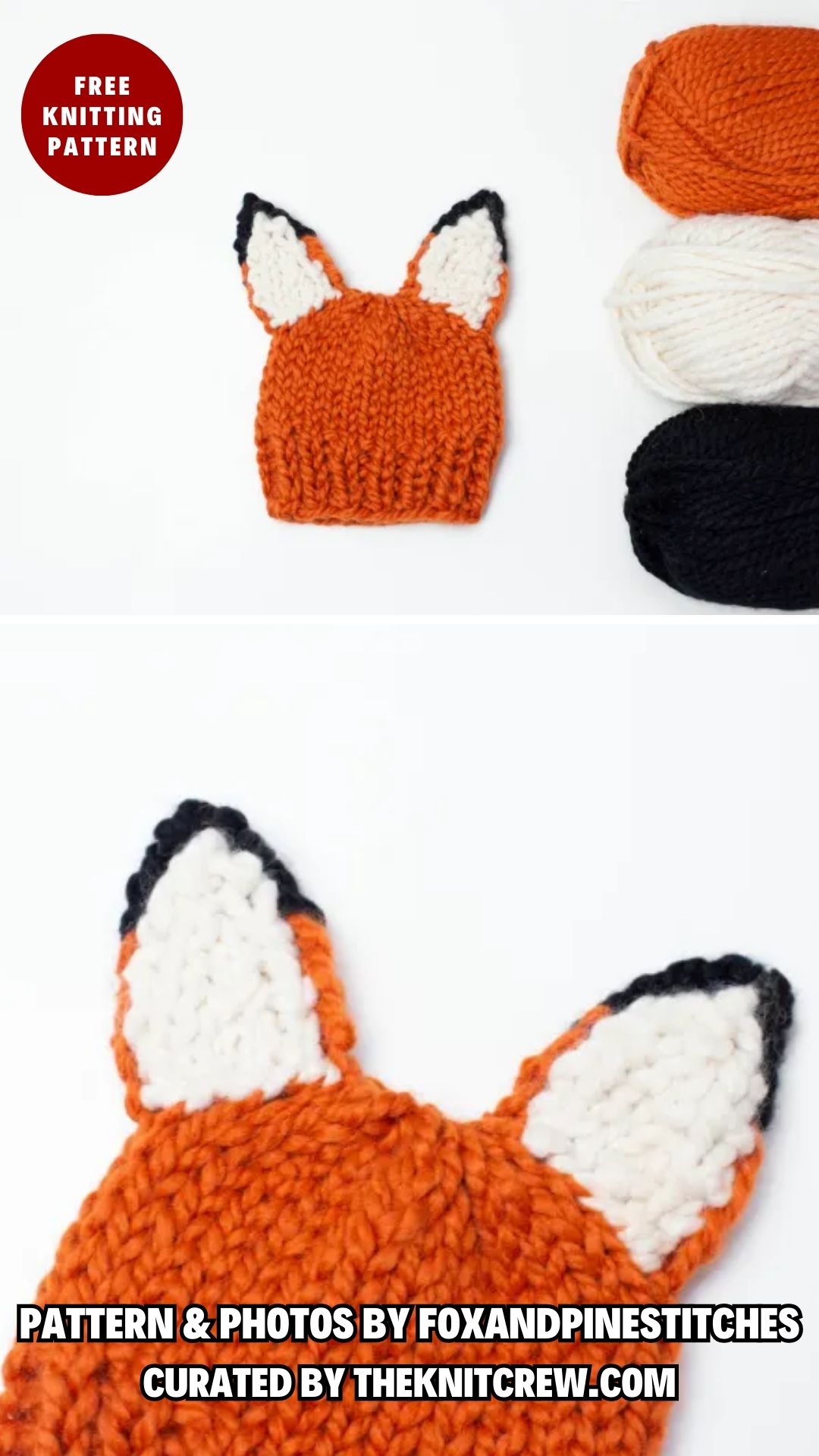 12 Free Adorable Fox Hats Knitting Patterns For Kids and Adults - The ...