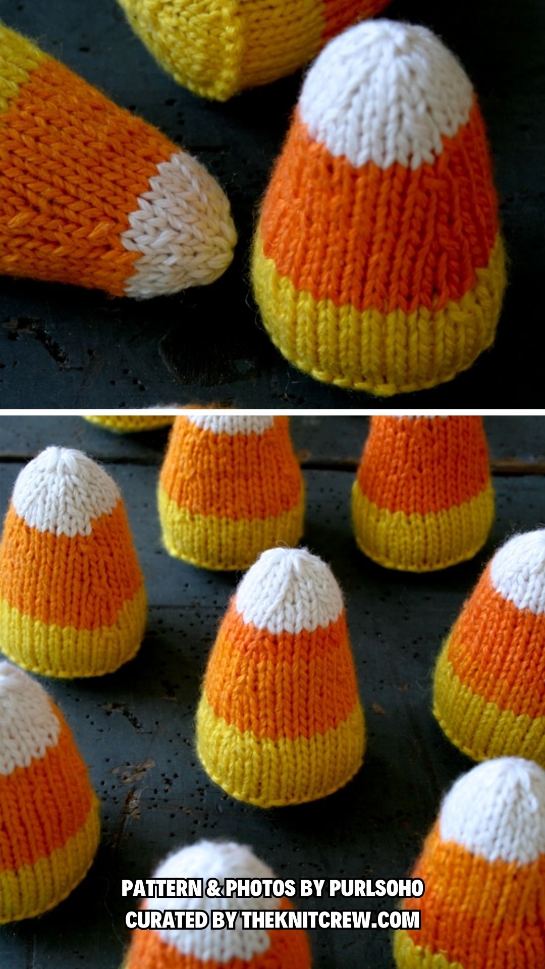 13 Free Knitting Candy Corn Patterns For The Autumn Season - The Knit Crew