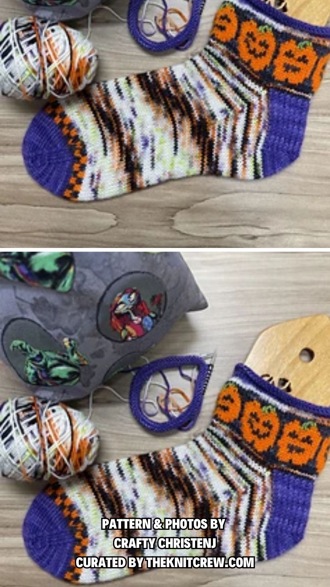 8 Spooky But Cozy Halloween Socks Free Knitting Patterns - The Knit Crew