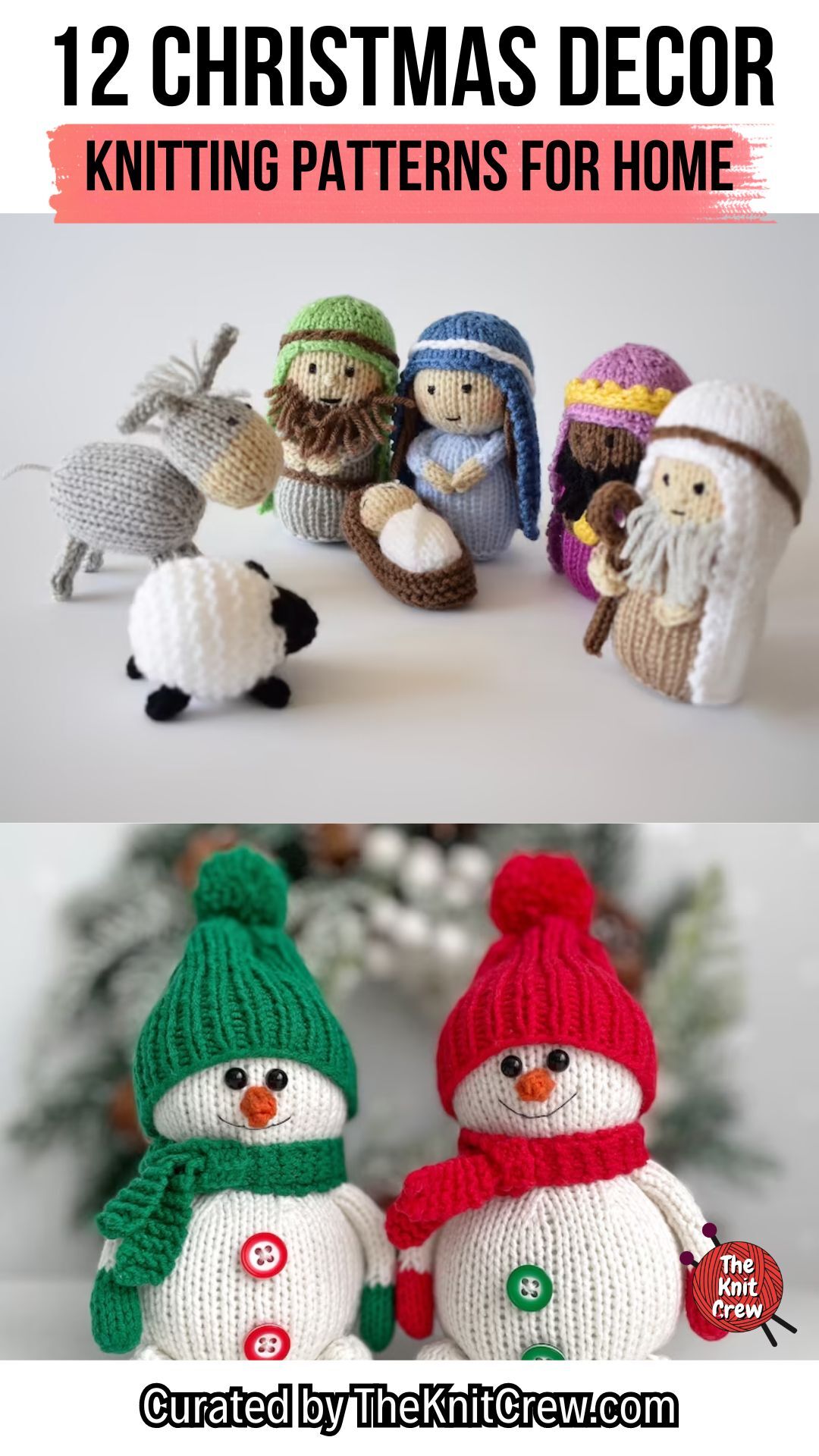 12 Festive Knitted Christmas Decor Patterns For Your Home - The Knit Crew