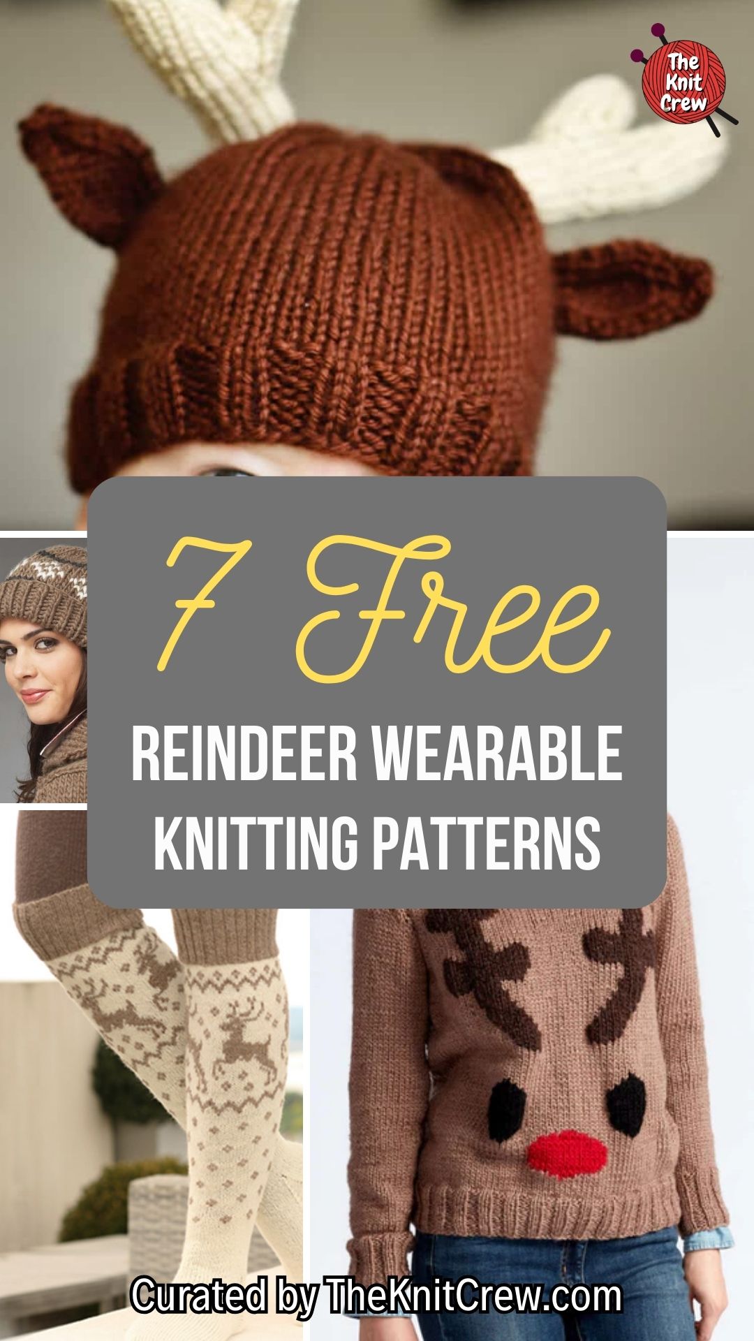 7 Free Charming Knitting Patterns For Christmas Reindeer Clothes - The ...