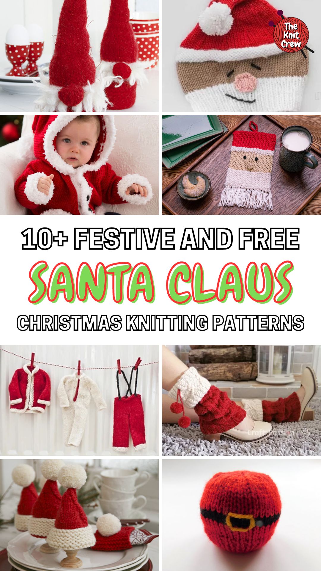 12 Free Knitting Patterns for Santa Claus Themed Goodies For Christmas ...