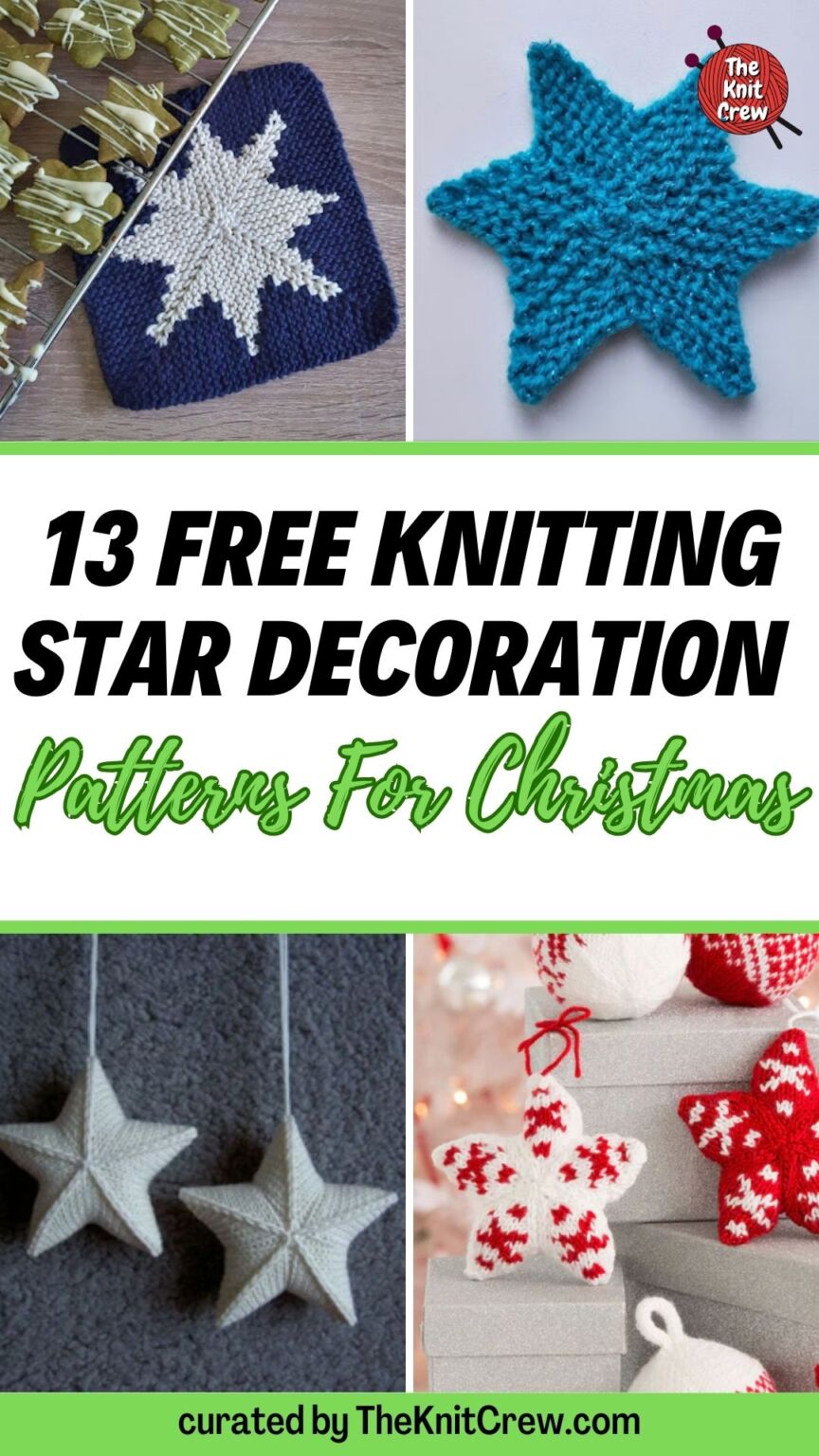 13 Free Knitting Star Decoration Patterns For Christmas - The Knit Crew